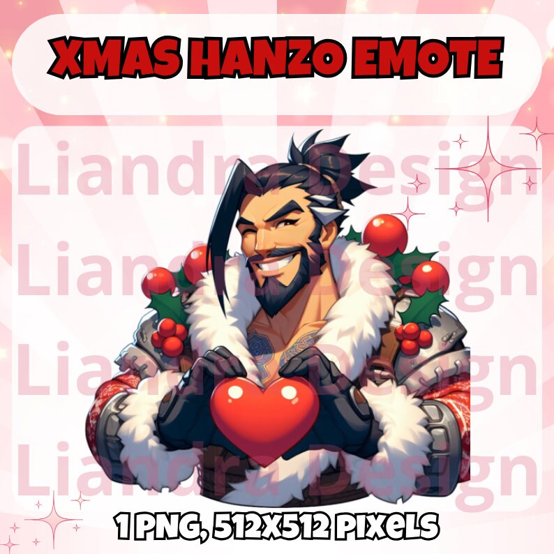 SANTA HANZO Twitch Emote Christmas Santa Hanzo From Overwatch Love Emote Twitch Discord Youtube ...