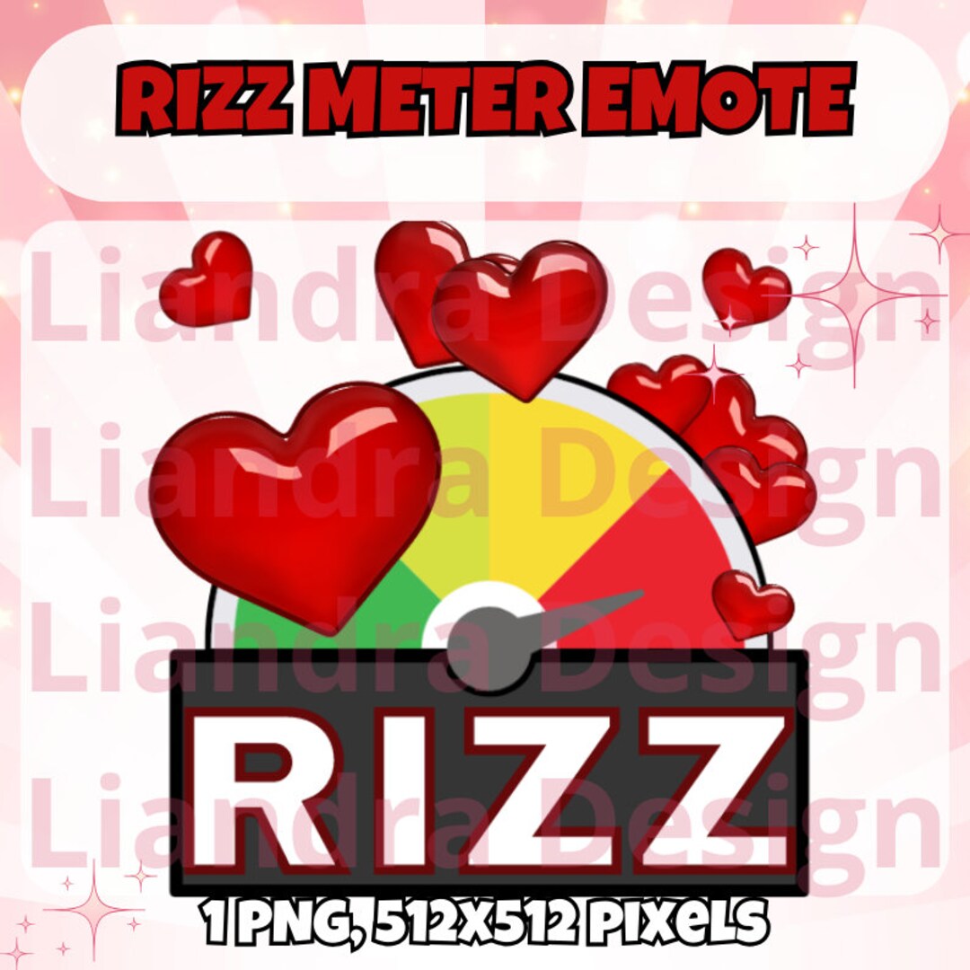 RIZZ MEME Twitch emote rizz meter meme twitch emote Twitch Discord Youtube Facebook emote rizz ...