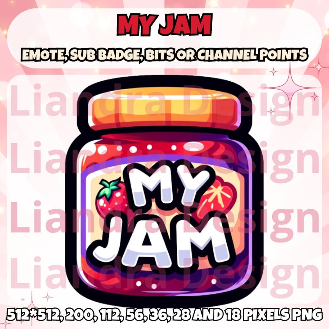 MY JAM Twitch Emote, Funny Channel Points, Funny Jam Meme Twitch ...