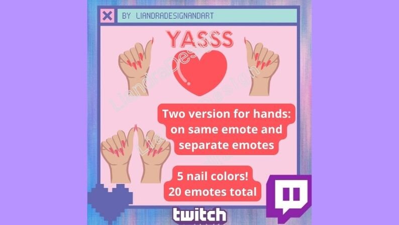 Yas Hands tan 20 Emotes Twitch Emote Youtube Emote Discord Emote ...