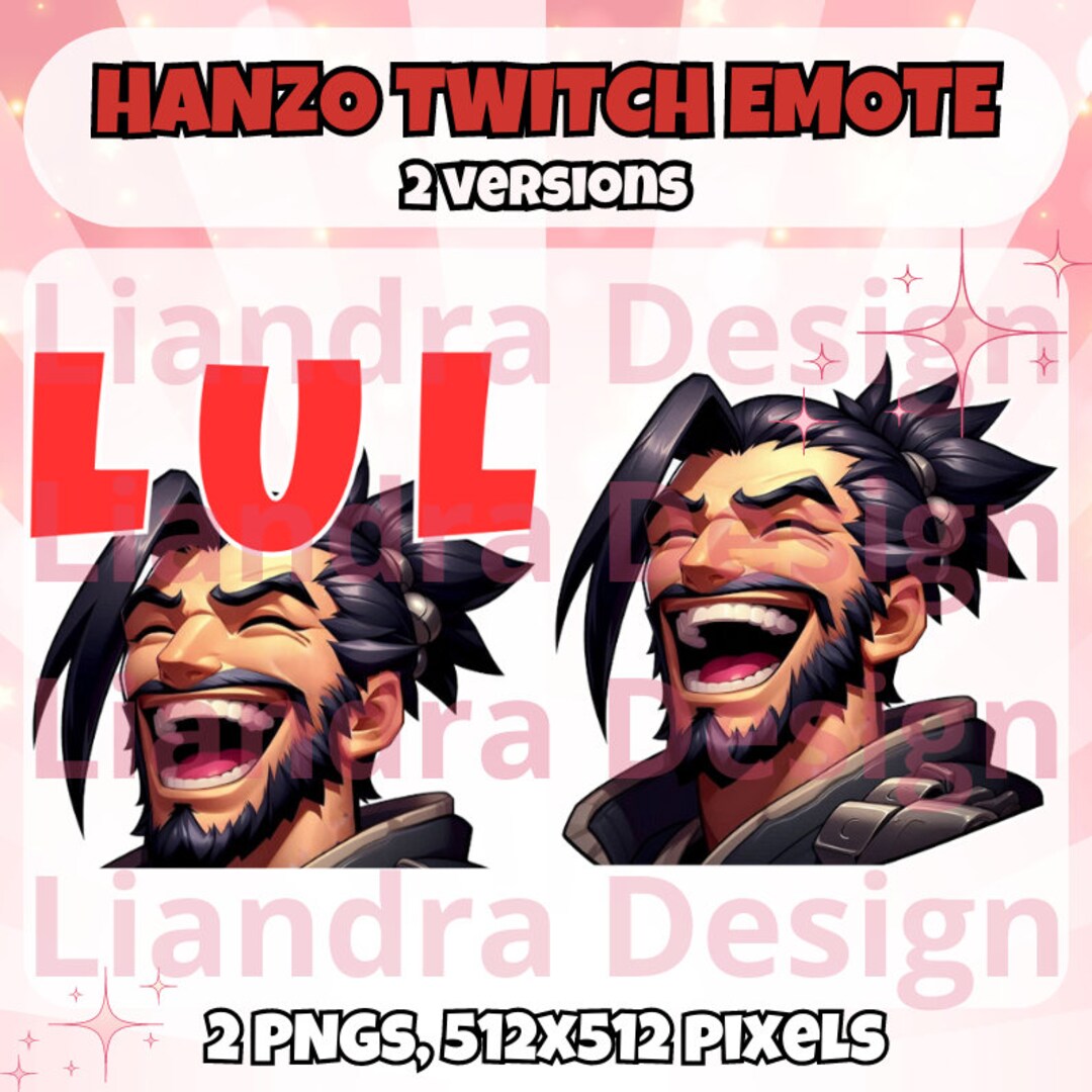 HANZO LAUGHING Twitch Emote Hanzo From Overwatch Lul Twitch Emote Twitch Discord Youtube ...