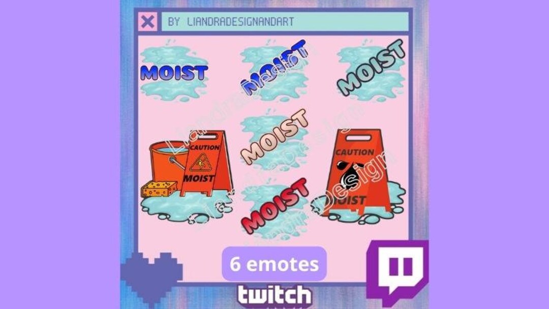 Mosit Twitch Emote 6 Versions Twitch Emote Moist Water Puddle Twitch ...