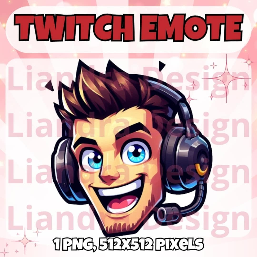 GUY STREAMER Twitch Emote Man Twitch Emote Twitch Youtube Emote ...