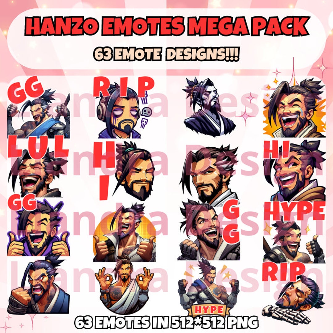 HANZO Twitch Emote MEGA Pack Hanzo From Overwatch Twitch Emotes Twitch ...