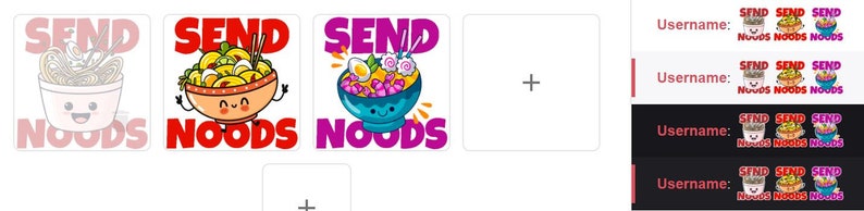 SEND NOODS Emote Ramen Twitch Emote 3 Versions Twitch Emote Send Noods ...