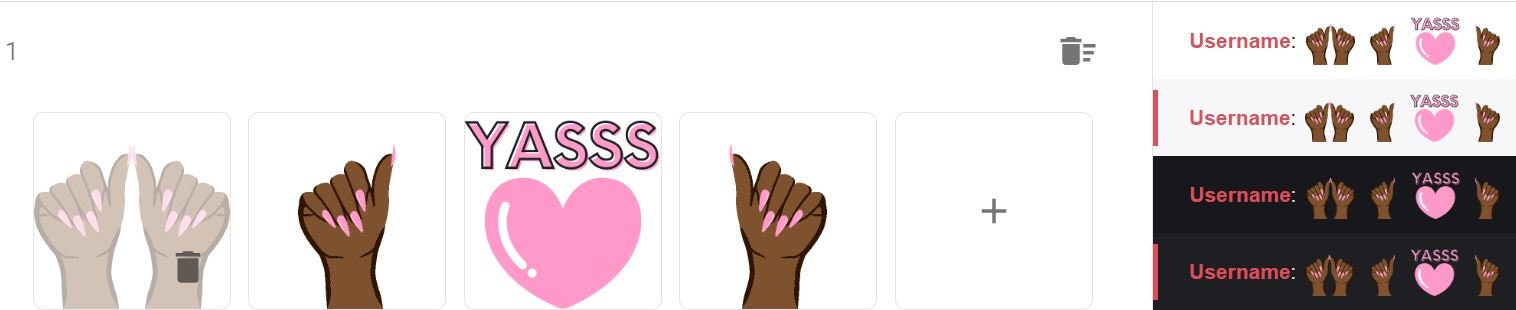 Yas Hands Dark Skin 20 Emotes Twitch Emote Youtube Emote Discord Emote