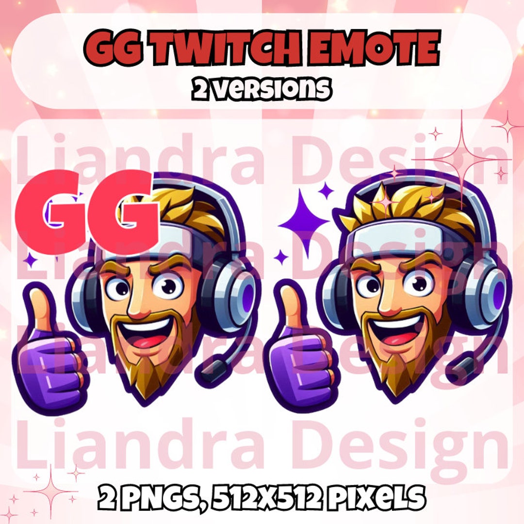 GG MEME Twitch Emote GG Funny Twitch Emotes Twitch Youtube Emote ...
