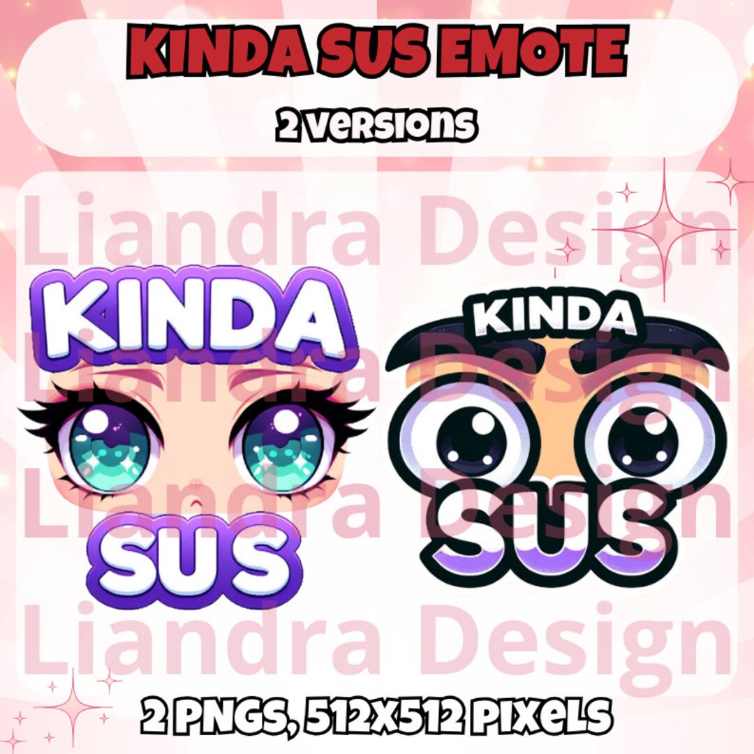 KINDA SUS MEME Twitch Emote Kinda Sus Funny Twitch Emotes Twitch ...