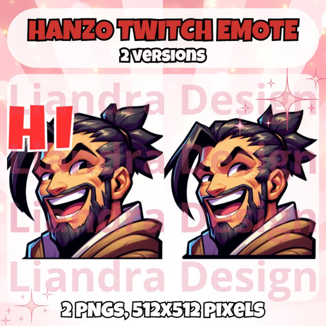 HANZO HI Twitch Emote Hanzo From Overwatch Hello Twitch Emote Twitch ...