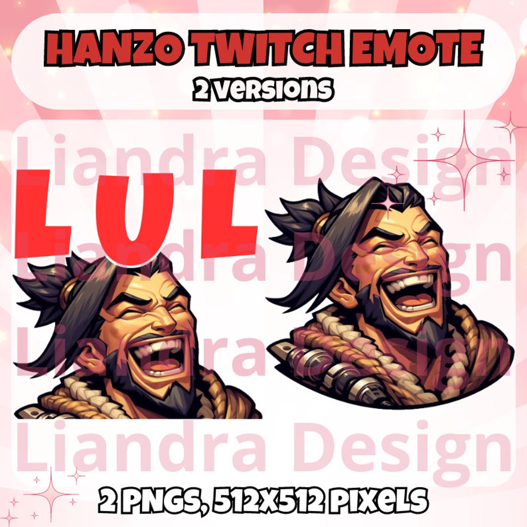 HANZO LAUGHING Twitch Emote Hanzo From Overwatch Lul Twitch Emote Twitch Discord Youtube ...
