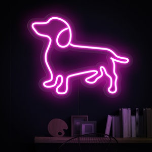 Dog Neon Sign, Dachshund Neon Sign, Dog Led, Pet Neon, Animal Neon ...