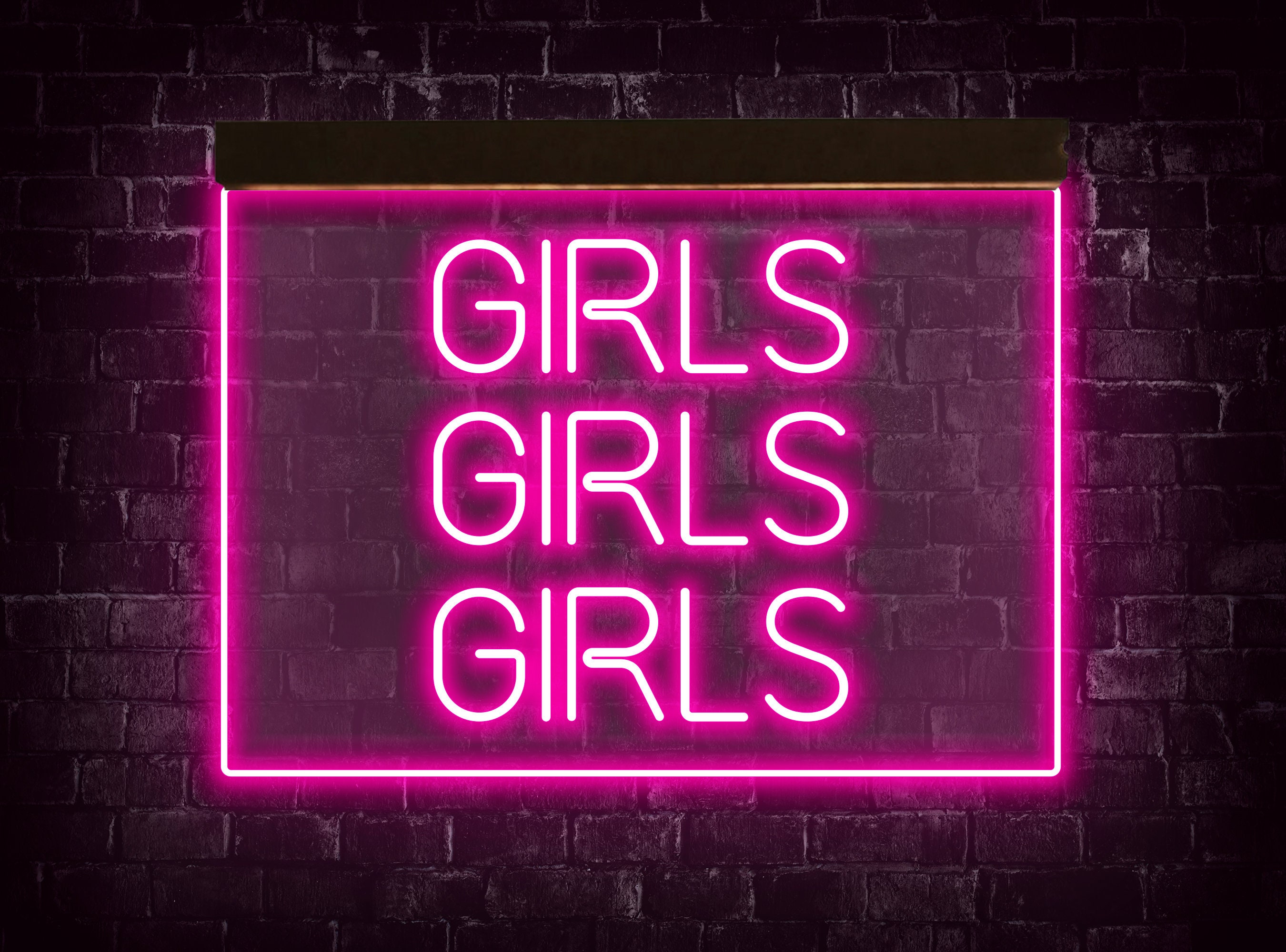Girls Girls Girls Neon Signgirls Girls Girls Signneon Sign - Etsy