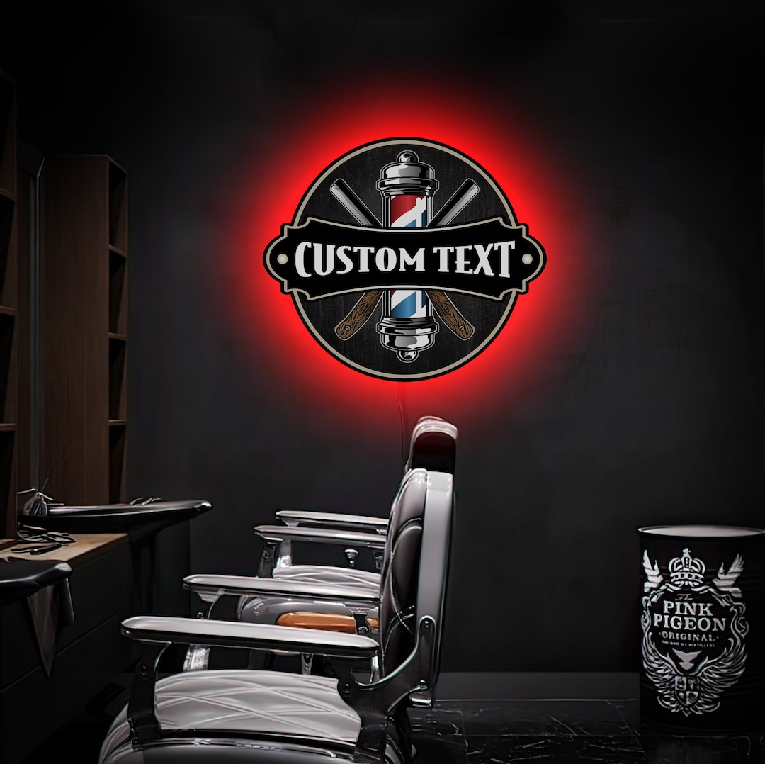 Barber Neon Sign, Custom Barber Sign, Barber Light Sign, Barber Led ...