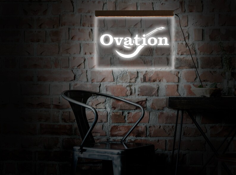 Ovation Guitar Neon Signguitar Neon Signguitar Led - Etsy
