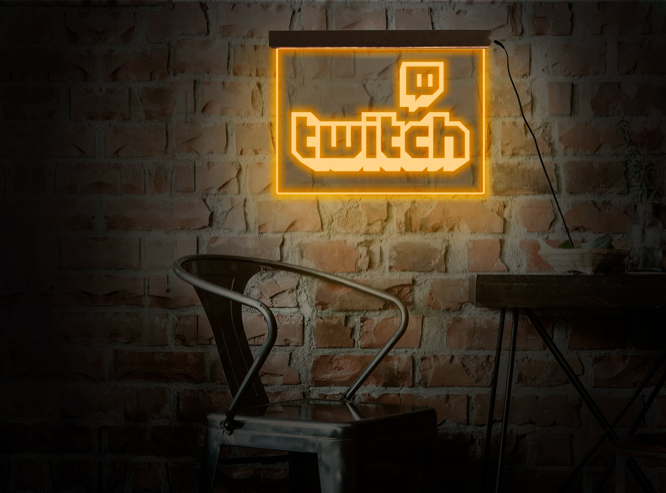 Twitch Neon Signtwitch Neon Lighttwitch Led Signtwitch Logo | Etsy UK