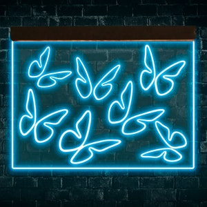 Butterfly Neon Signbutterfly Led Signbutterfly Neon - Etsy