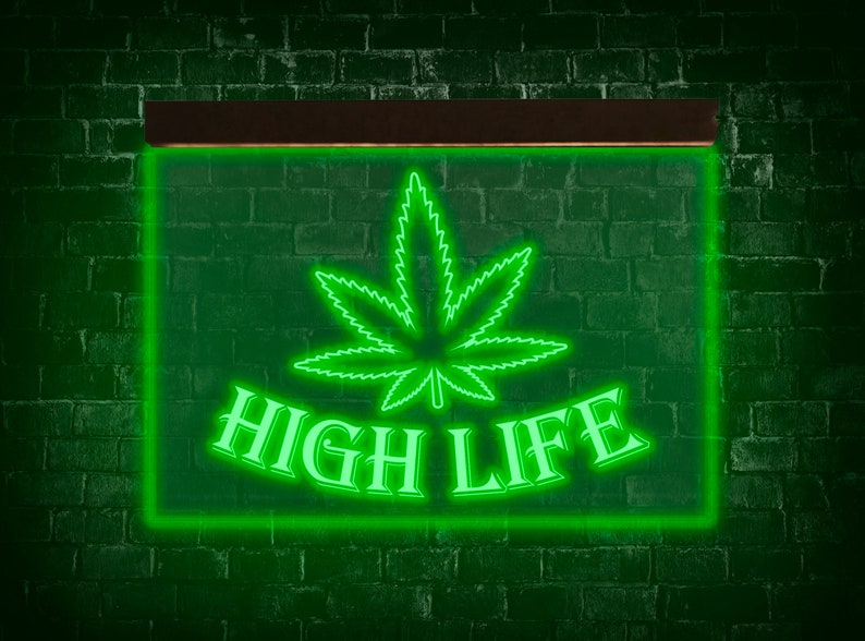 High Life Neon Signhigh Life Led Signhigh Life Wall - Etsy