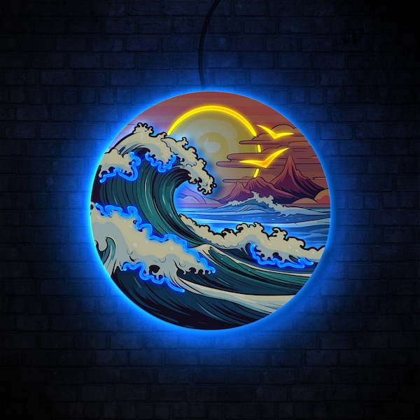 Wave Neon Sign - Etsy