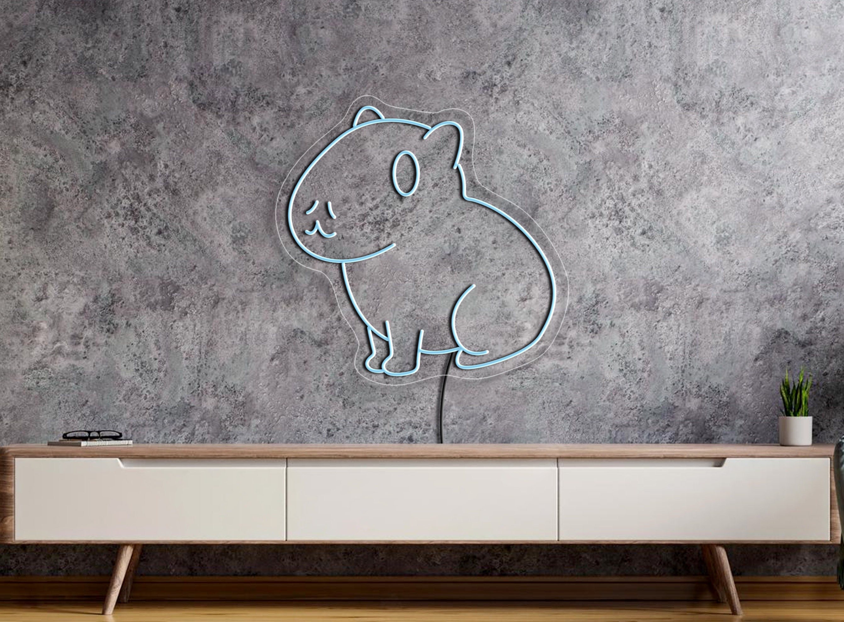 Capybara Neon Sign, Capybara Led Sign, Cute Capybara Sign, Kids Room ...