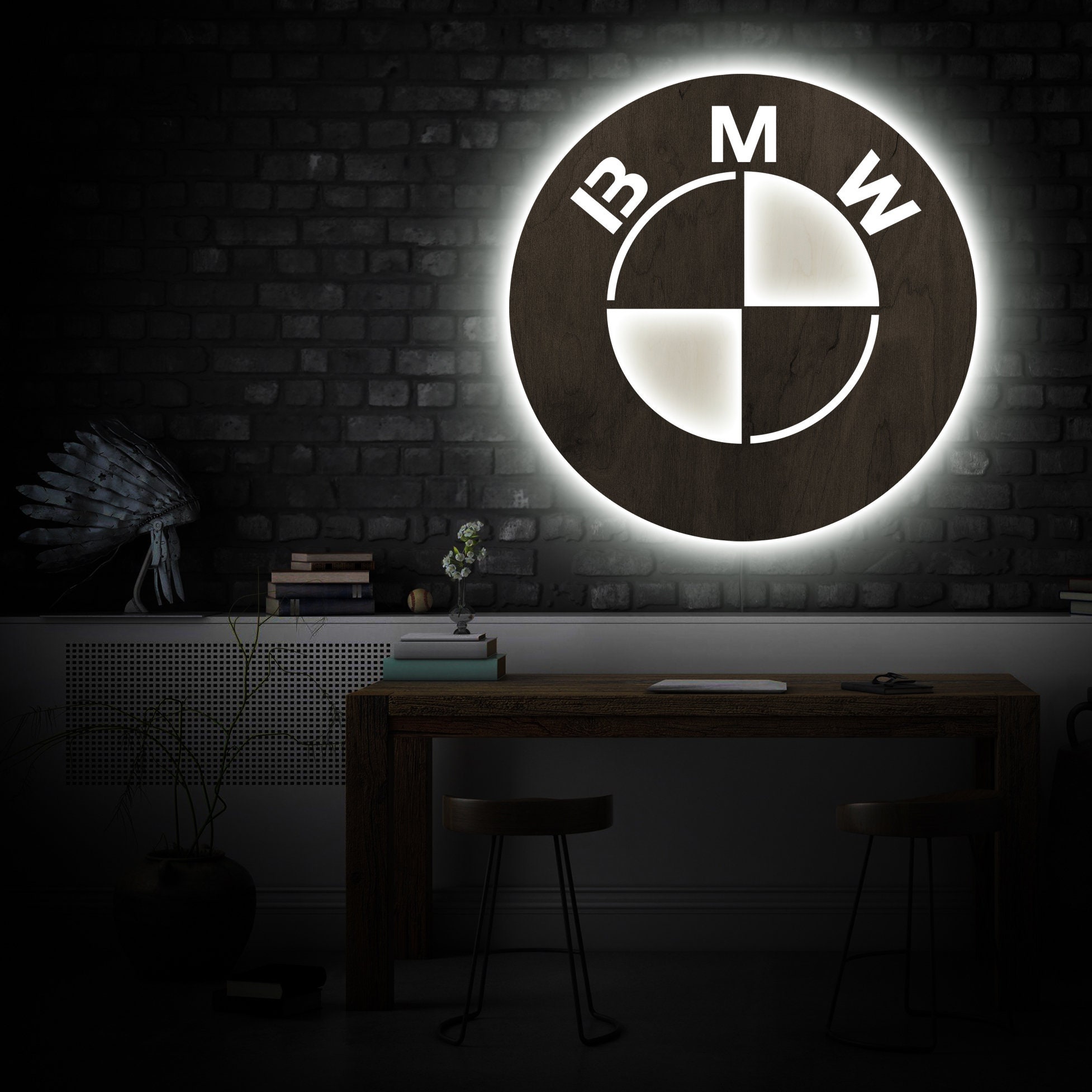 BMW Neon Sign, BMW Logo, BMW Led Sign, Bmw Garage Sign, Bmw Garage ...