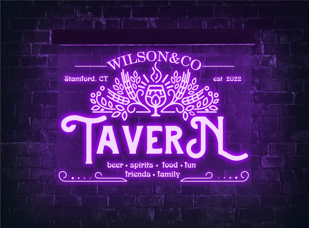 Custom Tavern Neon Sign,personalized Tavern Led Sign,bar Neon Sign ...