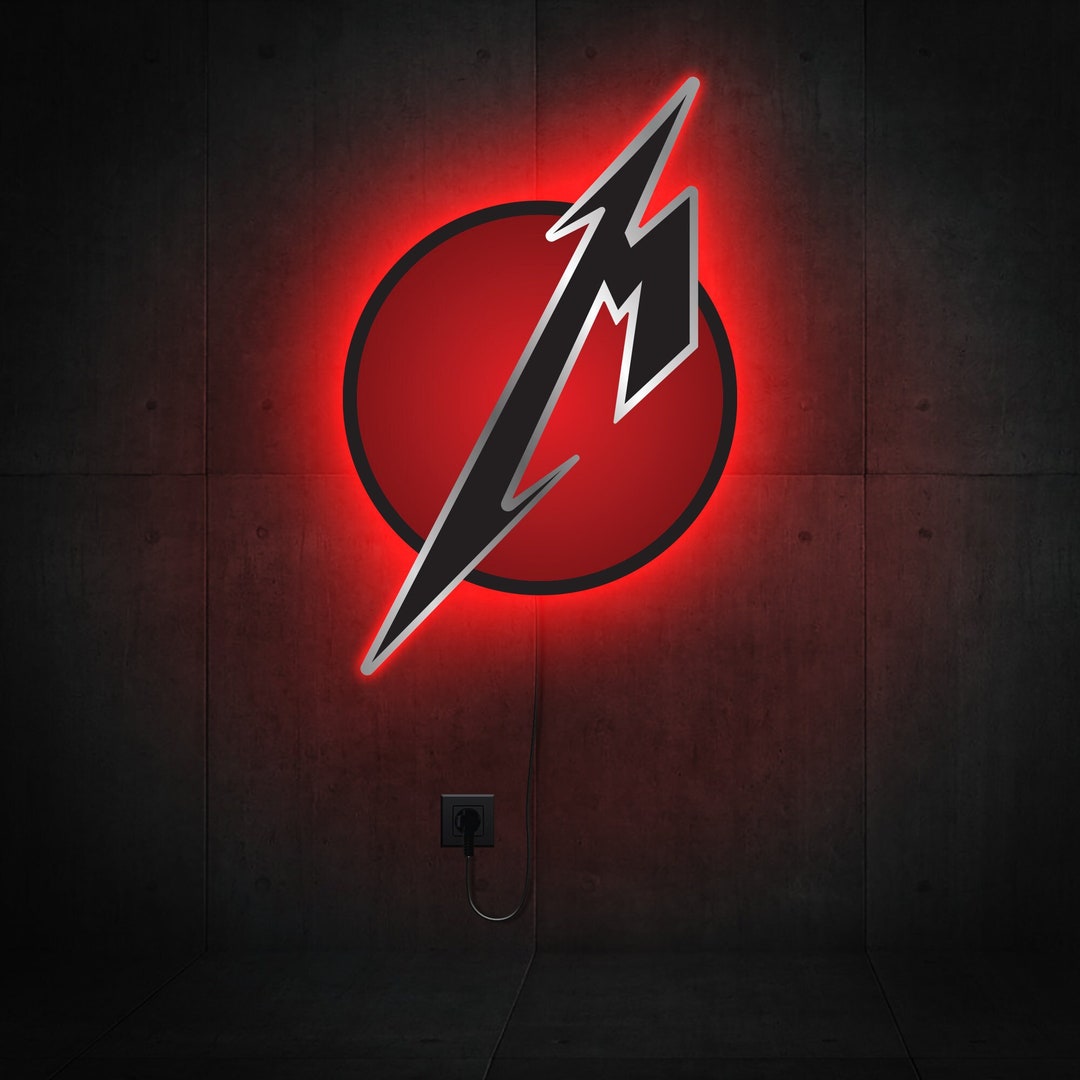 Luz del logotipo de Metallica, letrero LED de Metallica, letrero de ...
