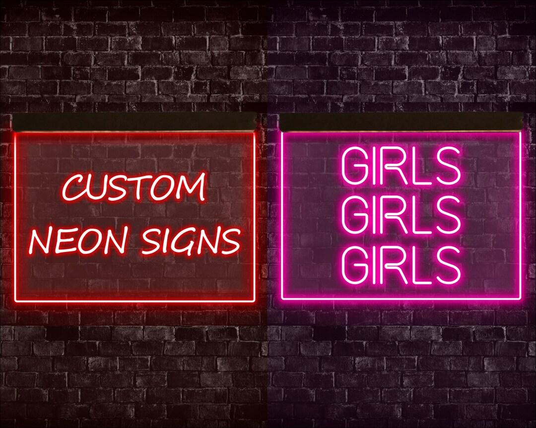 Girls Girls Girls Neon Signgirls Girls Girls Signneon Sign - Etsy