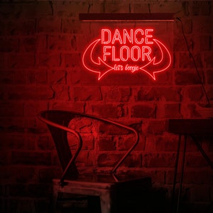 Dance Floor Sign Dance Neon Sign Dance Floor Decor Dance - Etsy