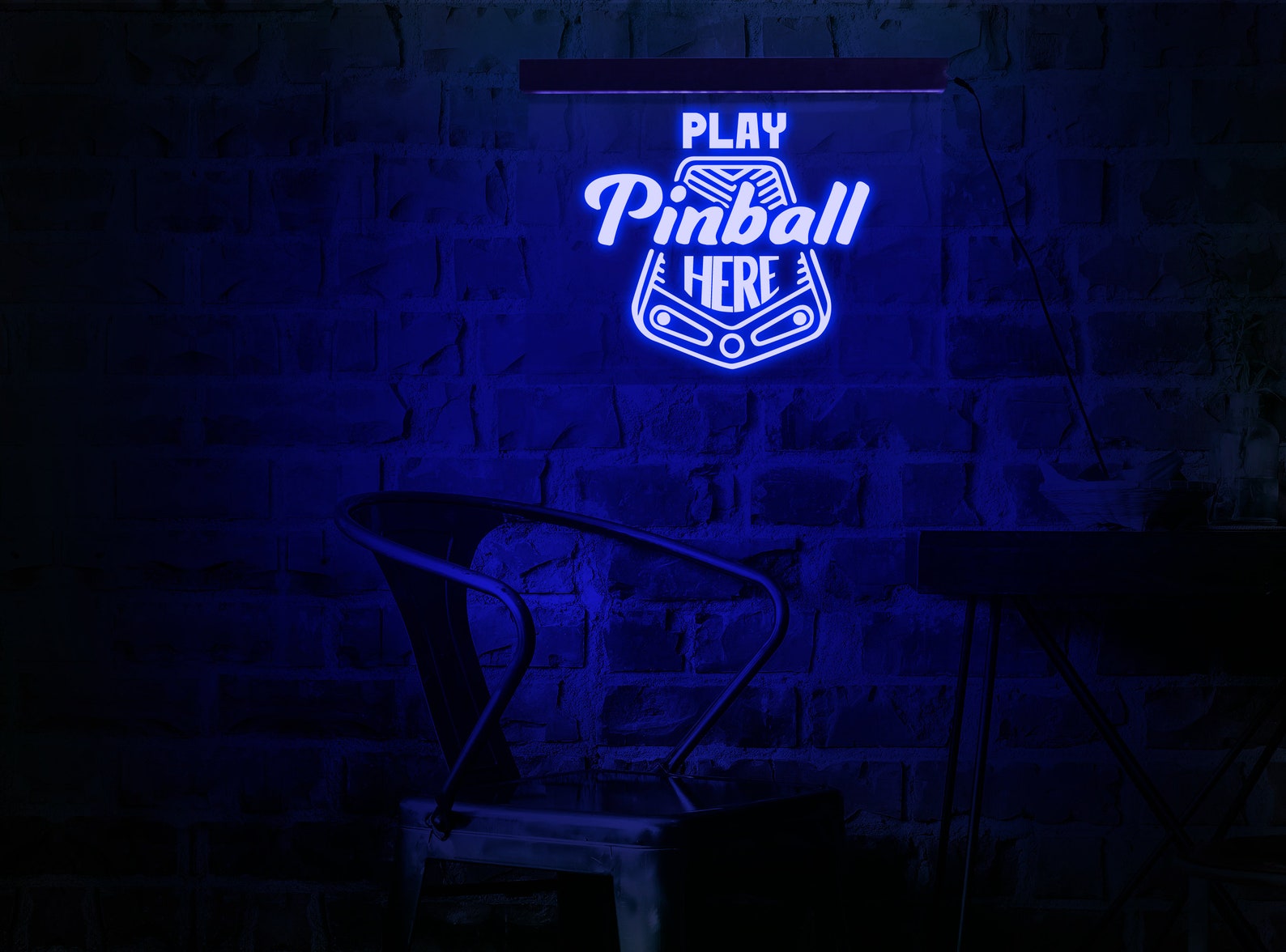 Play Pinball Here Sign Pinball Neon Sign Pinball Led Sign - Etsy