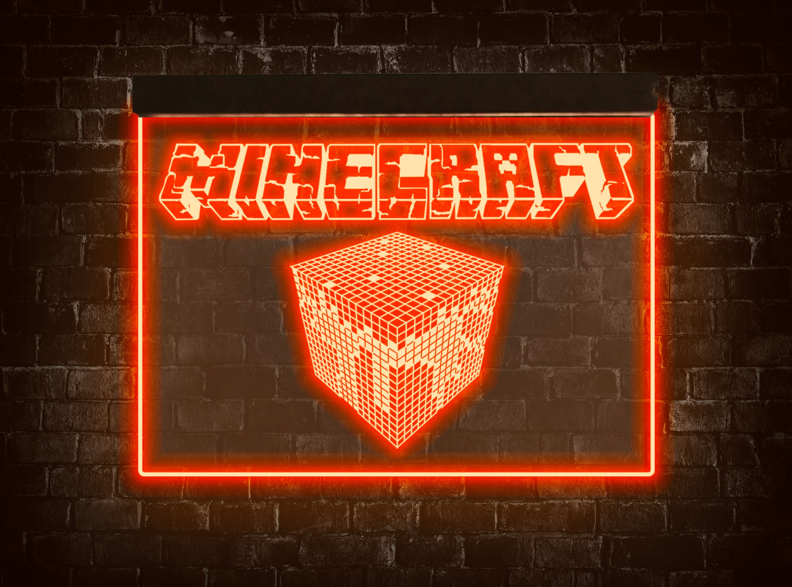 Señal de neón Minecraft cartel led de Minecraft arte de | Etsy