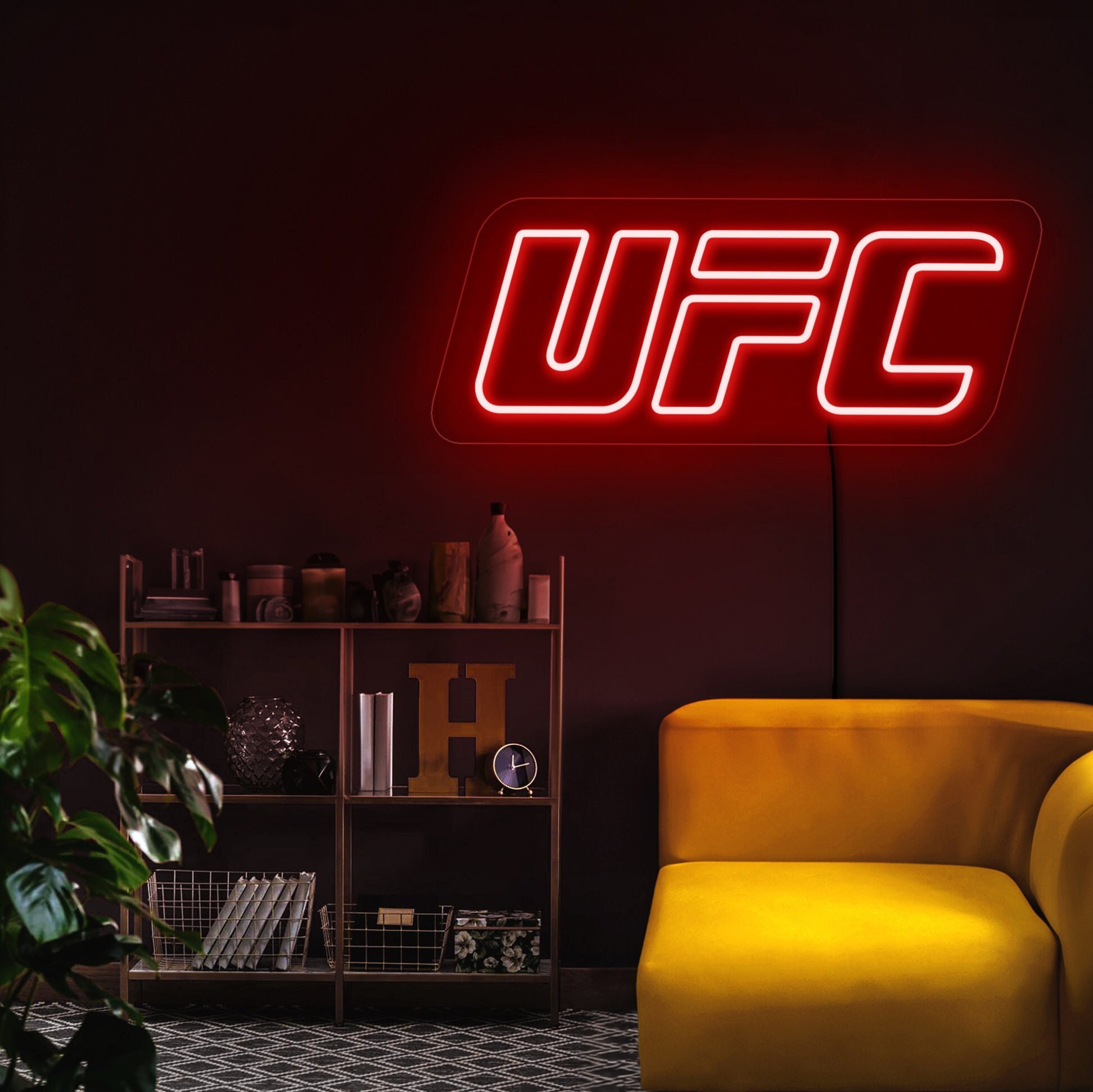 UFC Neon Sign, Ufc Led Sign, Ufc Light Sign, Box Neon Sign, Fighting ...