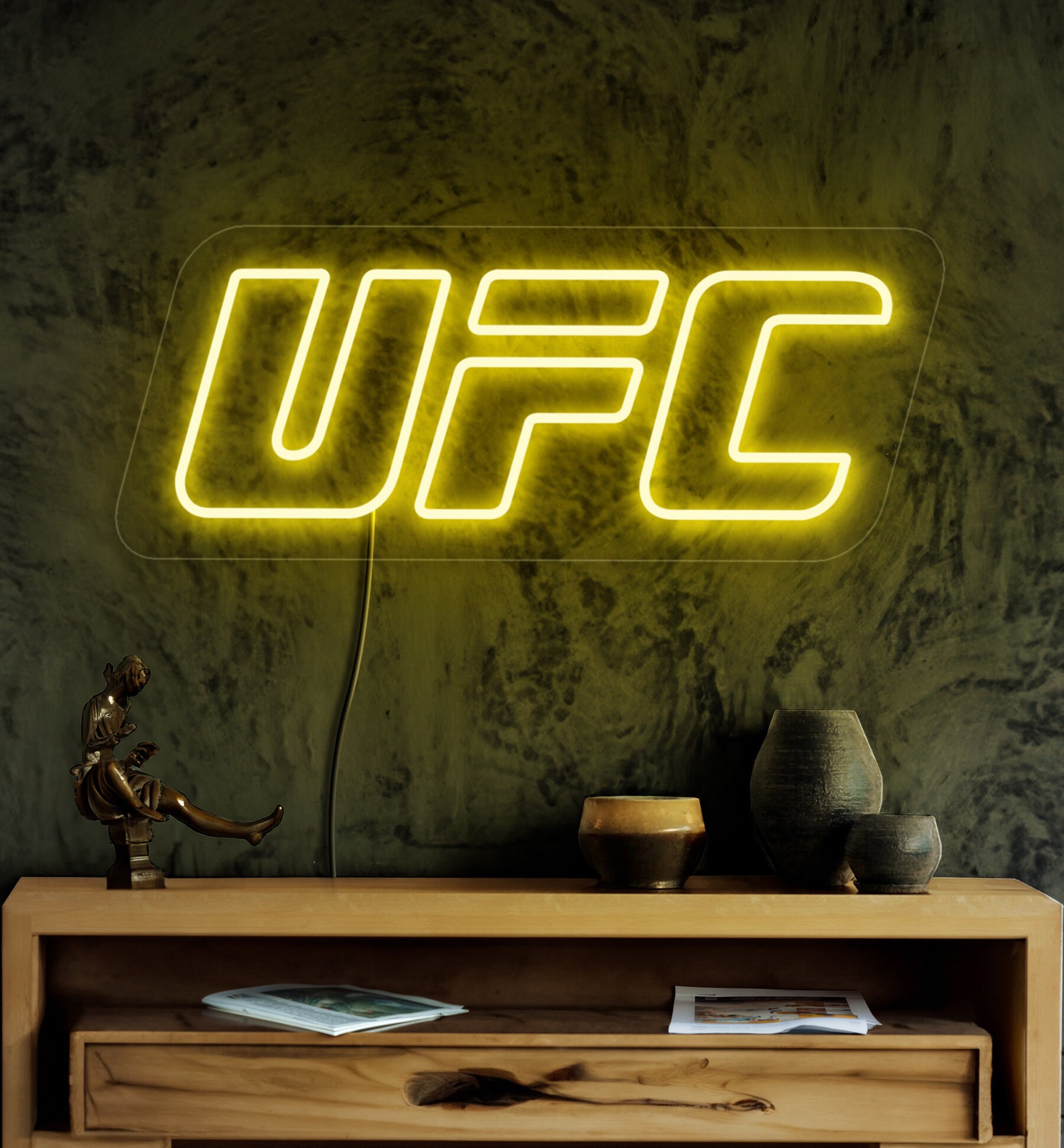 UFC Neon Sign, Ufc Led Sign, Ufc Light Sign, Box Neon Sign, Fighting ...