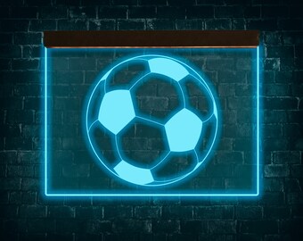Neon Soccer Ball Sign - Etsy