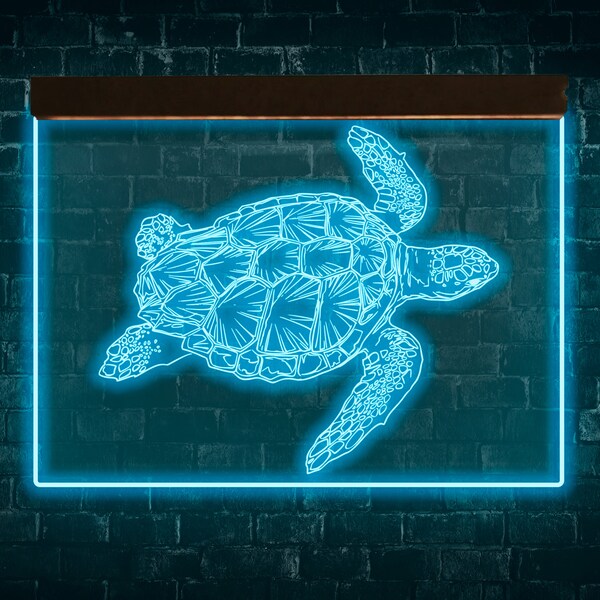 Neon Turtle Sign - Etsy
