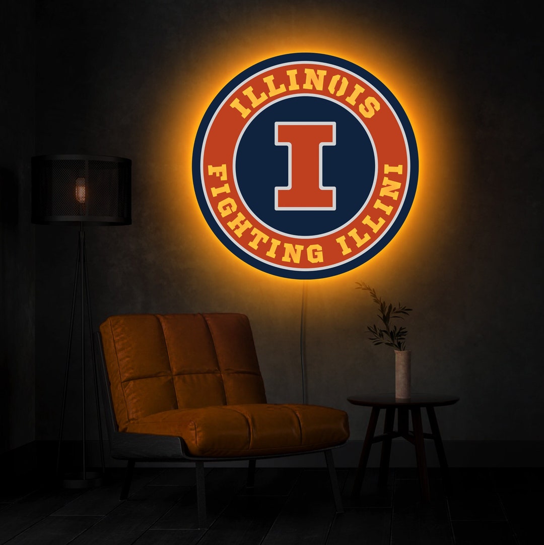 Illinois Fighting Illini Neon Sign, Illinois Fighting Illini Logo ...