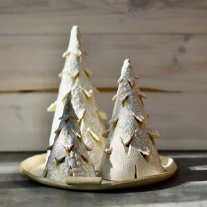 Christmas Ceramic Tree Lanterns Set of Three - Etsy