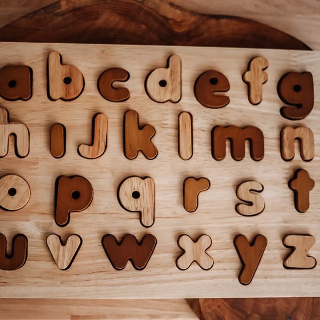 Natural Lowercase Alphabet Puzzle - Etsy