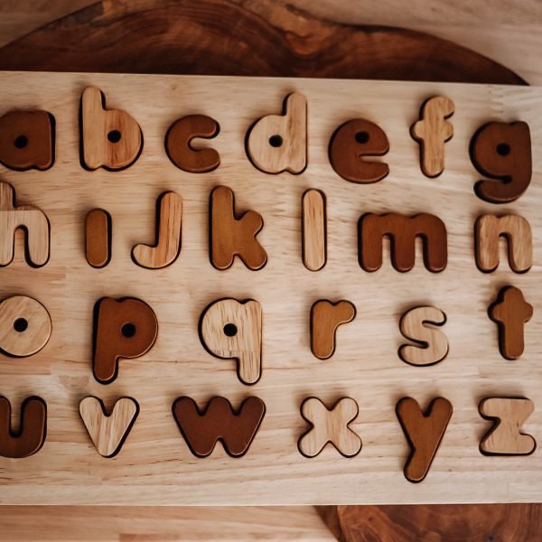 Natural Lowercase Alphabet Puzzle - Etsy