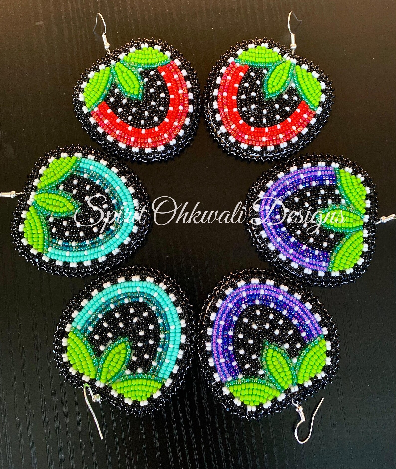 Indigenous Beaded Strawberry Earrings - Etsy