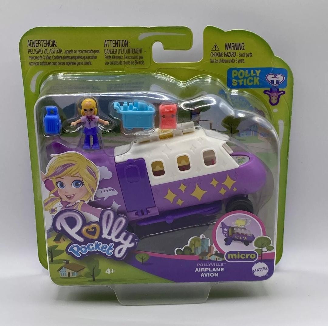 Polly Pocket Pollyville Vehicle Airplane New - Etsy