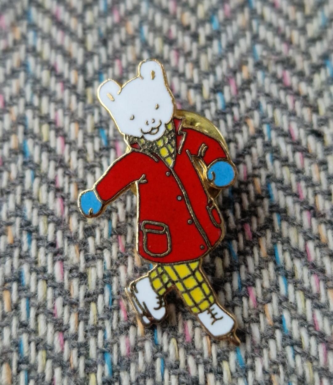 Vintage Rupert Bear Pin Badge - Etsy