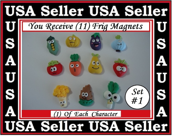 Fruit Frig Magnets Or Veggies Frig Magnets Neodymium Earth | Etsy