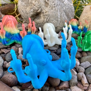Dicktopus Fucktopus Angry Octopus Penis Middle Finger Dickasaurus Rex ...