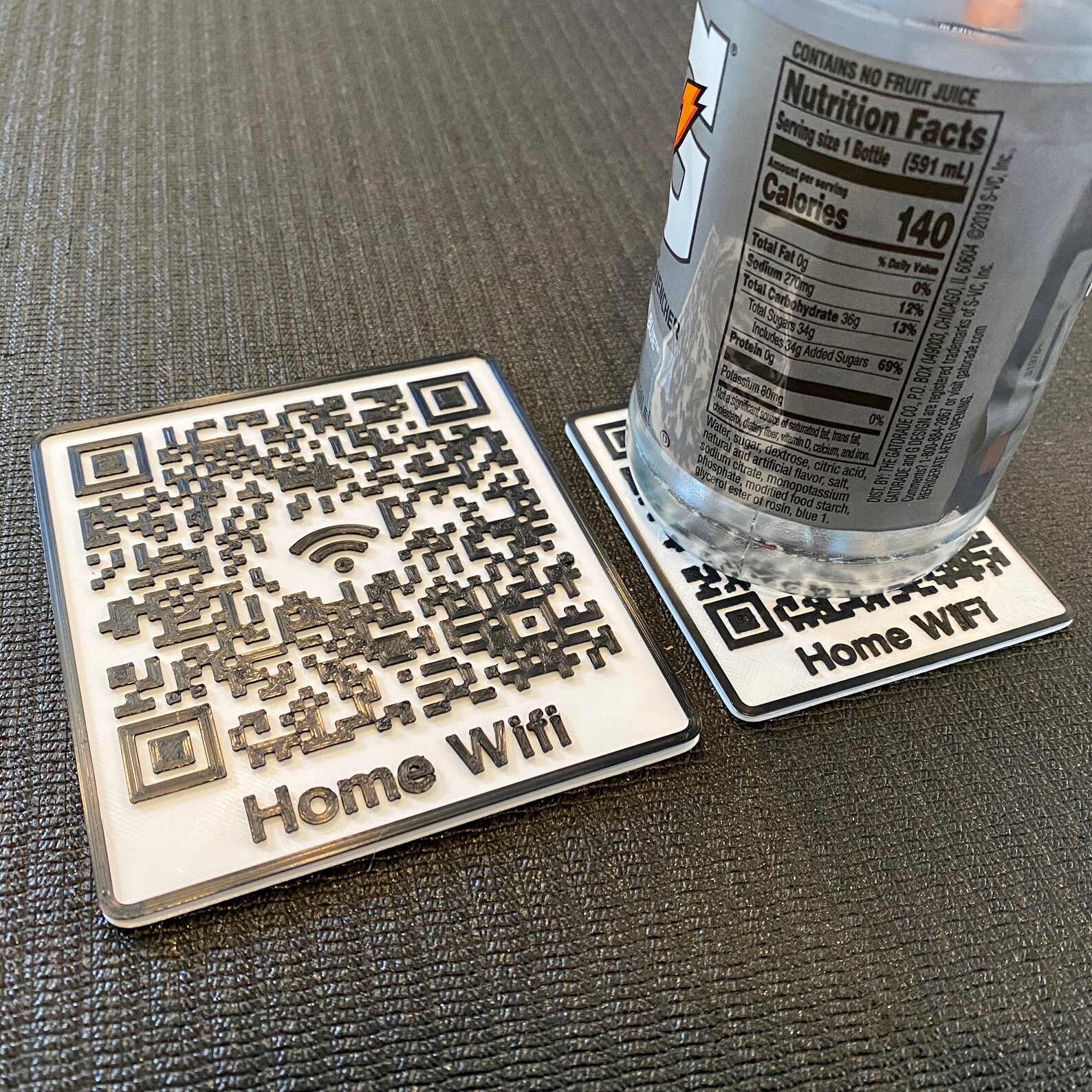 QR Wifi Scannable Coasters Custom Made for You 3D Printed | Etsy