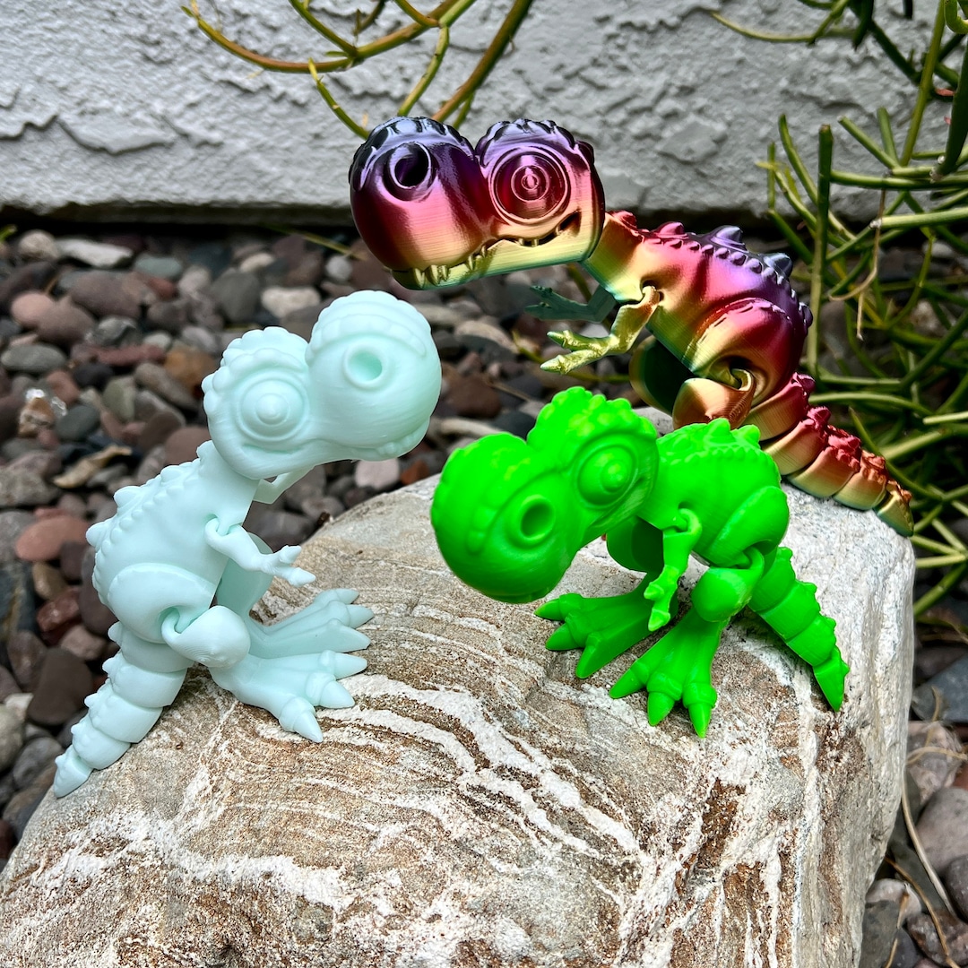 Flexi T-rex Articulated Toy Cute Fun Birthday Gift Kids - Etsy