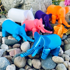 Cute Elephant 3D Printed Moveable Toy Decorative Novelty Gift Mothers ...