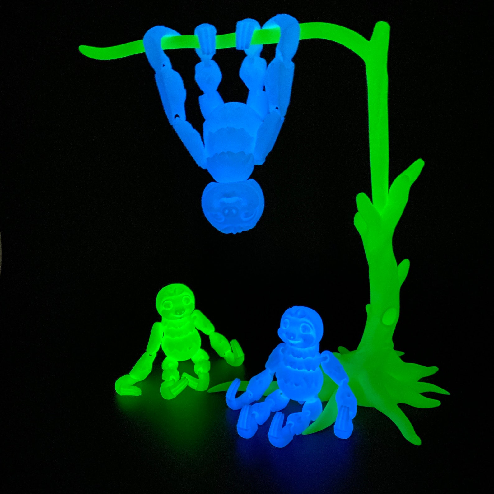 Cute Sloth Articulated Flexi Fidget Toy With Tree Desk Model - Etsy