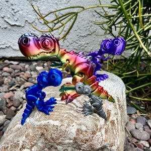 Flexi T-rex Articulated Toy Cute Fun Birthday Gift Kids - Etsy