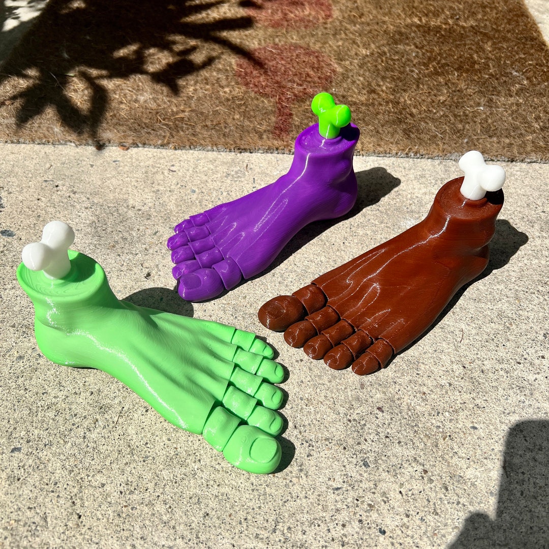 Flexi Feet & Bone Halloween Foot 3D Printed Glow Dark Articulated ...