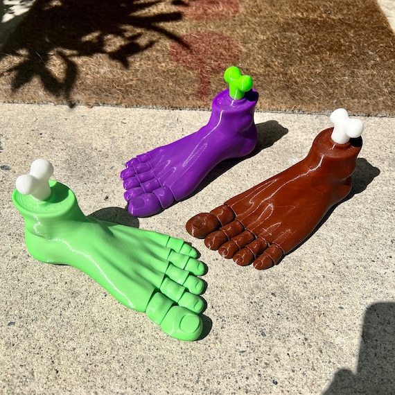 Flexi Feet & Bone Halloween Foot 3D Printed Glow Dark - Etsy